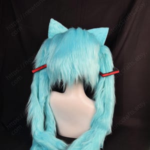 Hatsune Miku Cat Kig Head, Premade Fursuit Mask, Kemono Mask - Etsy