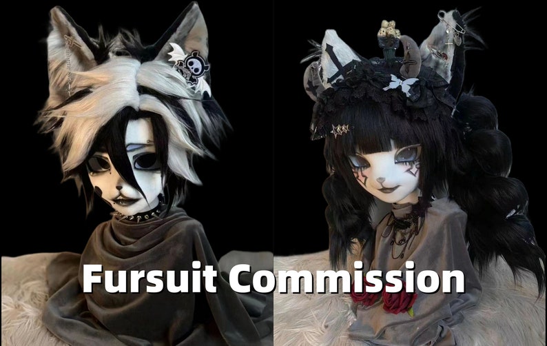 Custom Gothic Fursuit Head Commission, Kemono Mask, Furry Gift - Etsy ...