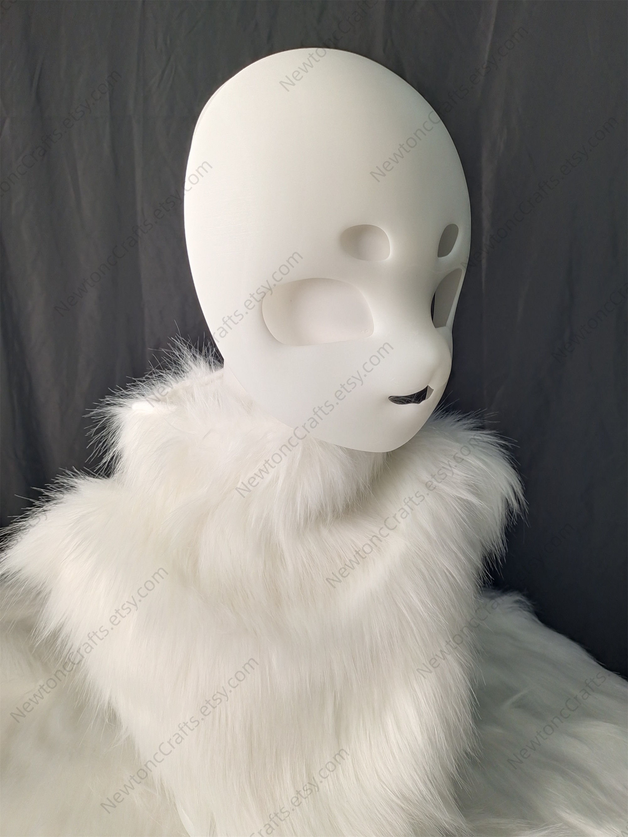 Fox Kig Head Base, Smooth Fursuit Mask Base, Kigurumi Furry Head, Dino ...