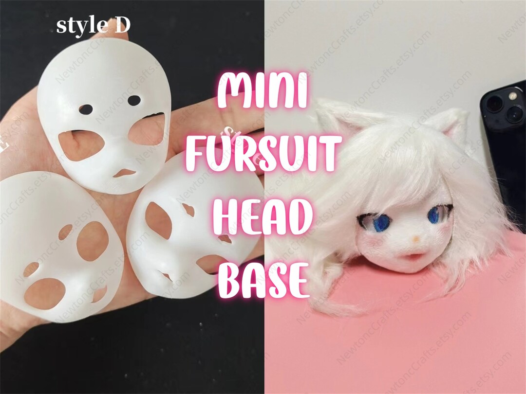 12 Styles! Mini Head Base, Fursuit Head Base, Furry Mask, Fursona Head ...