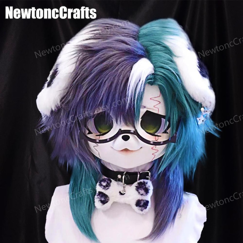 Furry Commission,custom Kemono/kig Fursuit Mask,free Ref Sheet ...