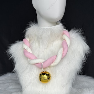 Custom Fursuit Collar With Bell, Furry Choker, Kigurumi Neck Bib ...
