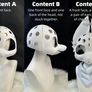 Fursuit Head Base With Back Head, Eva Ears, Eva Cheeks, Fursona Mask ...