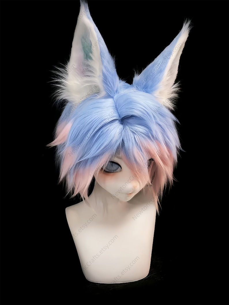 Blue Fox Fursuit Head – Handmade Furry Cosplay Mask, Kemono Costume - Etsy