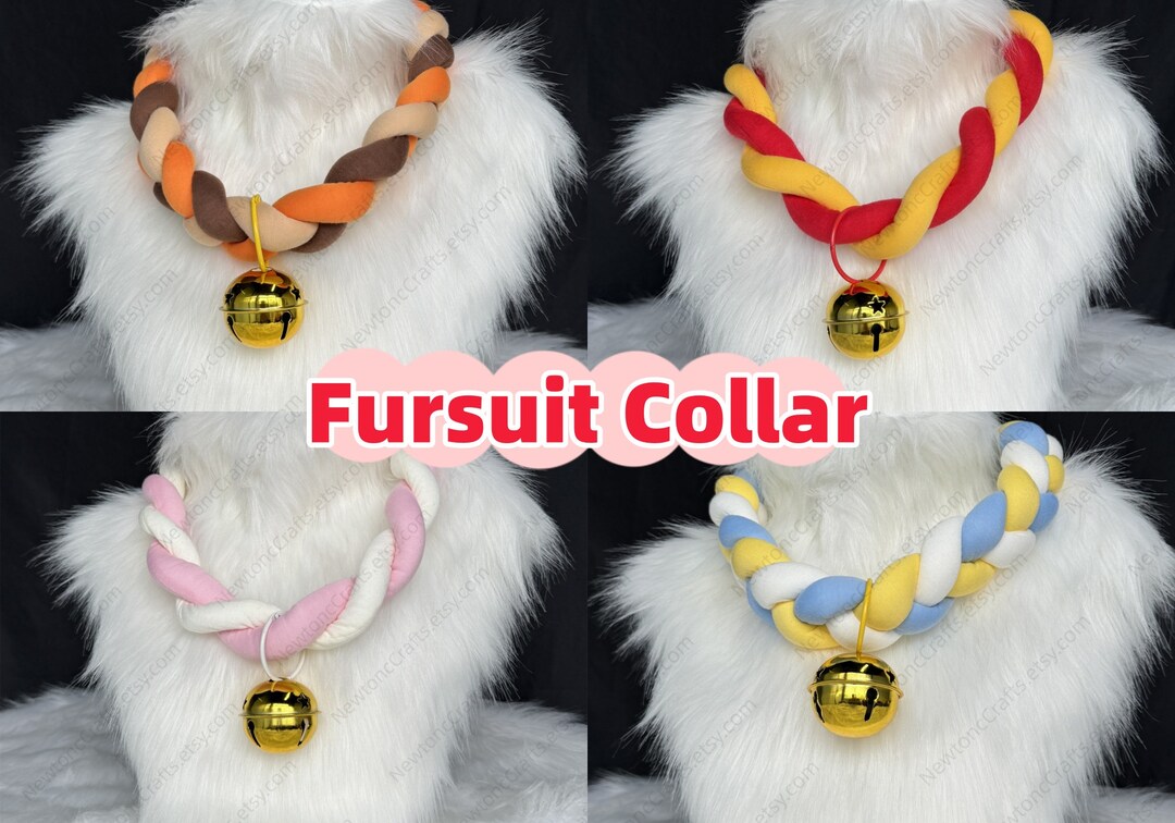Custom Fursuit Collar With Bell, Cute Furry Choker, Furry Costume ...