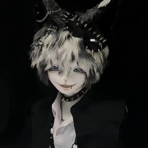 Punk Style Custom Fursuit Head Commission, Kig Fursuit Mask, Kemono ...