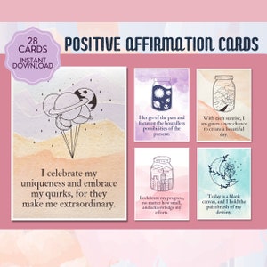 Watercolor Prints, Positive Affirmation, Affirmation Cards Printable ...