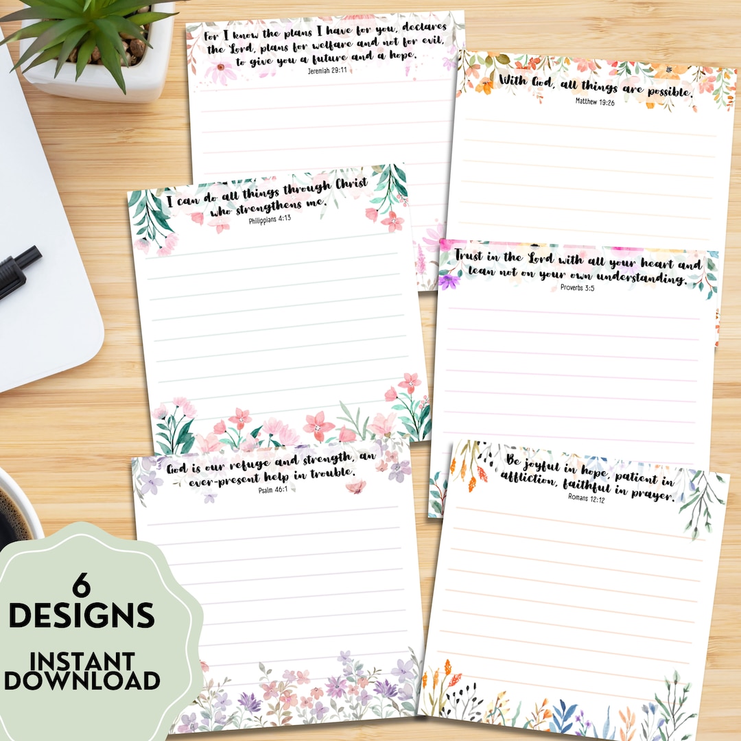 Printable Memo Pad , Christian Kawaii Memo Printable Notepad , Bible ...