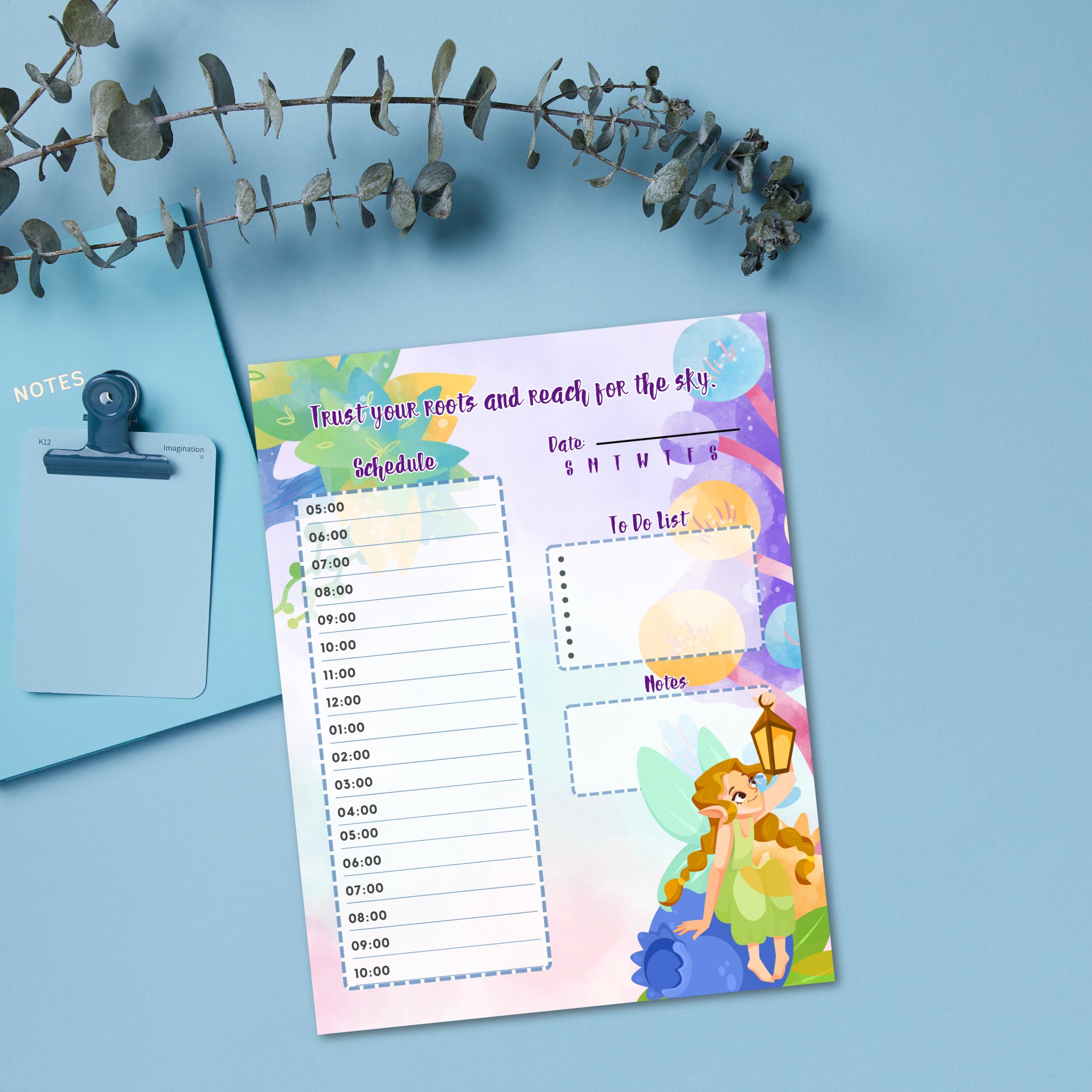 Fairy Planner, Daily Planner, Printable Notepad, Kawaii Memo, to Do ...
