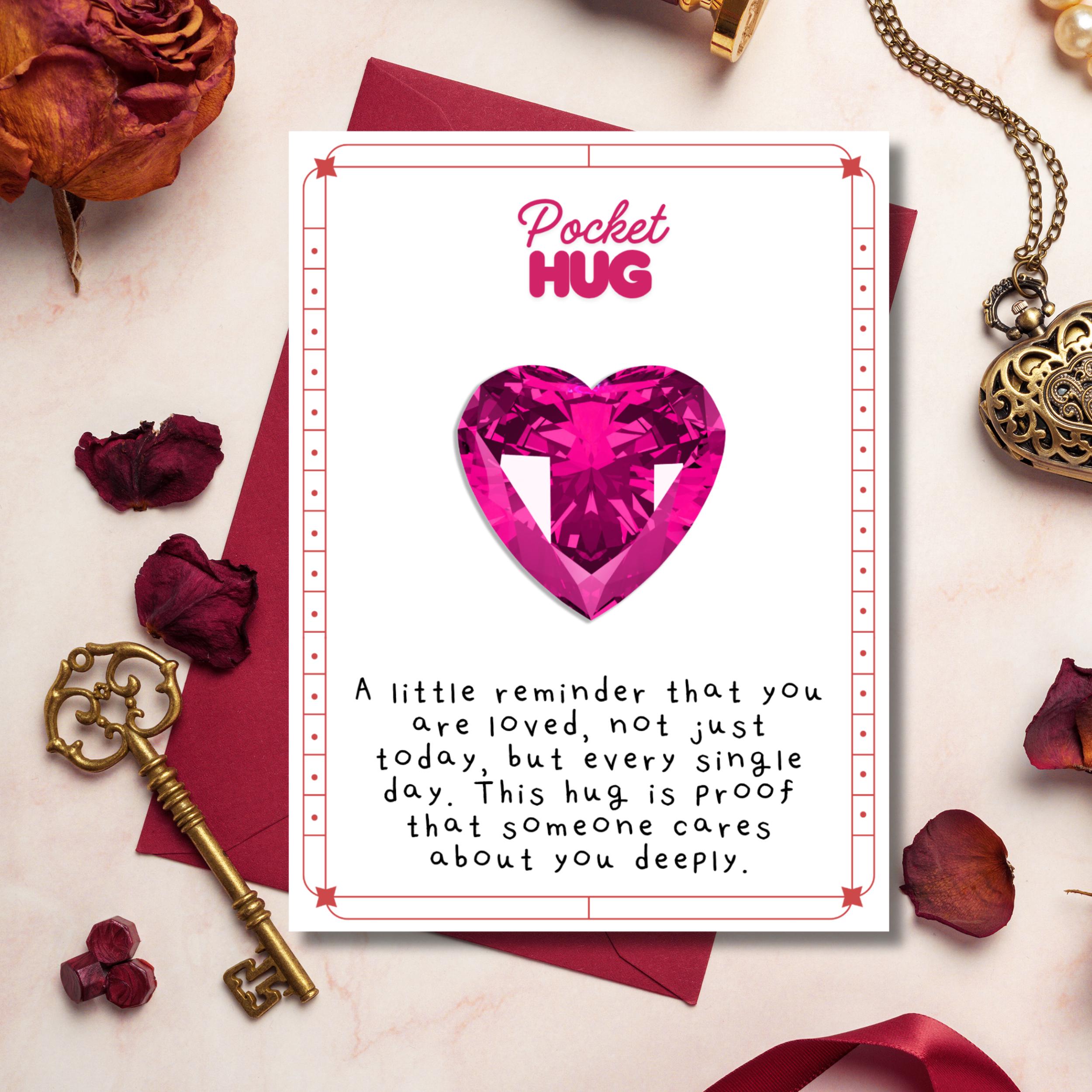 Heart Pocket Hugs Cards, Gem Pocket Hug, Pocket Hug Printable ...