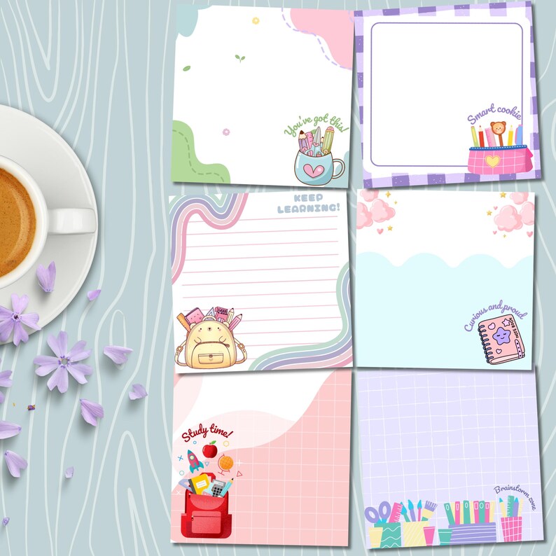 Cute School Notepad, Student Printable, Cute School Print, Printable ...