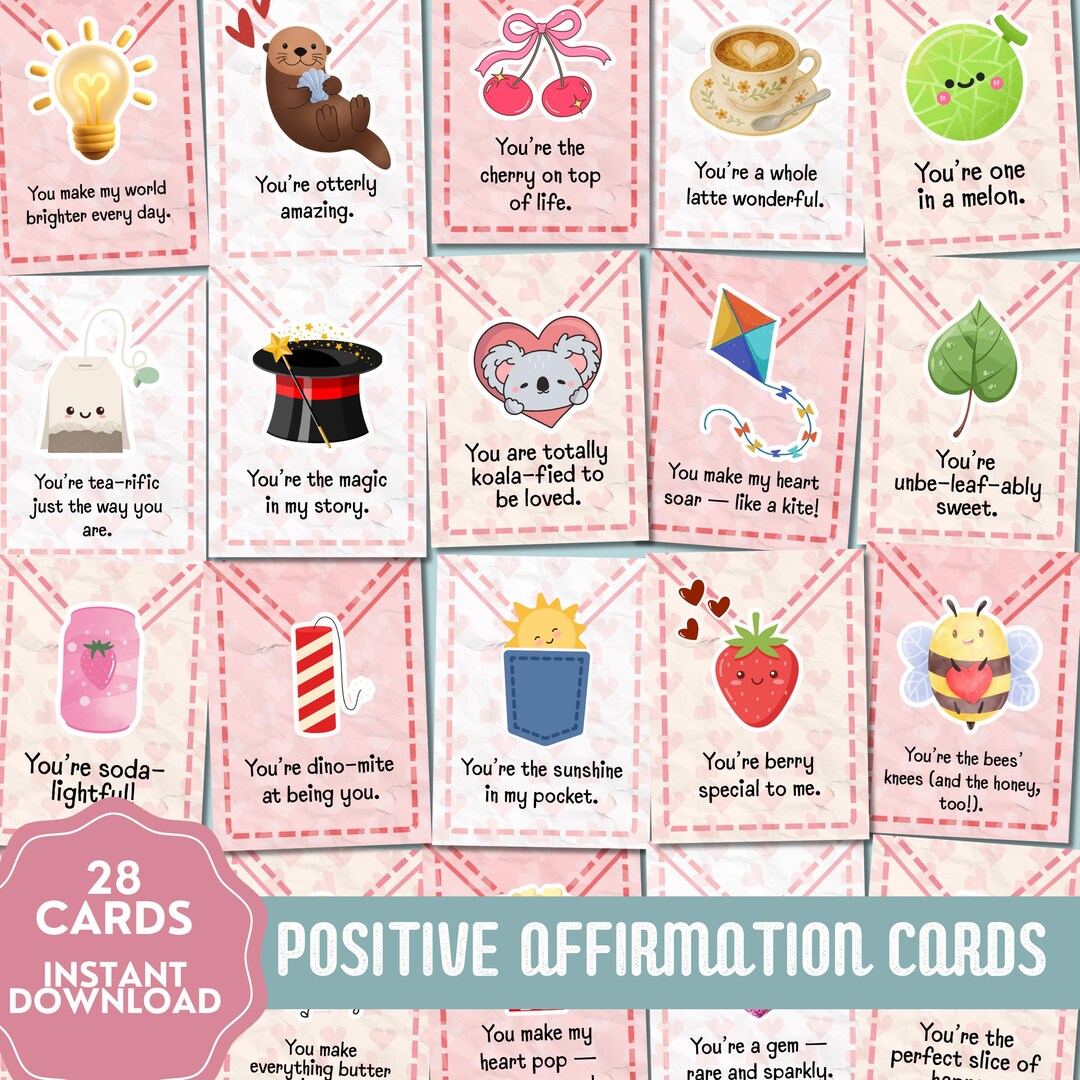 Fun Valentine Cards, Positive Affirmation Cards, Affirmation Cards ...