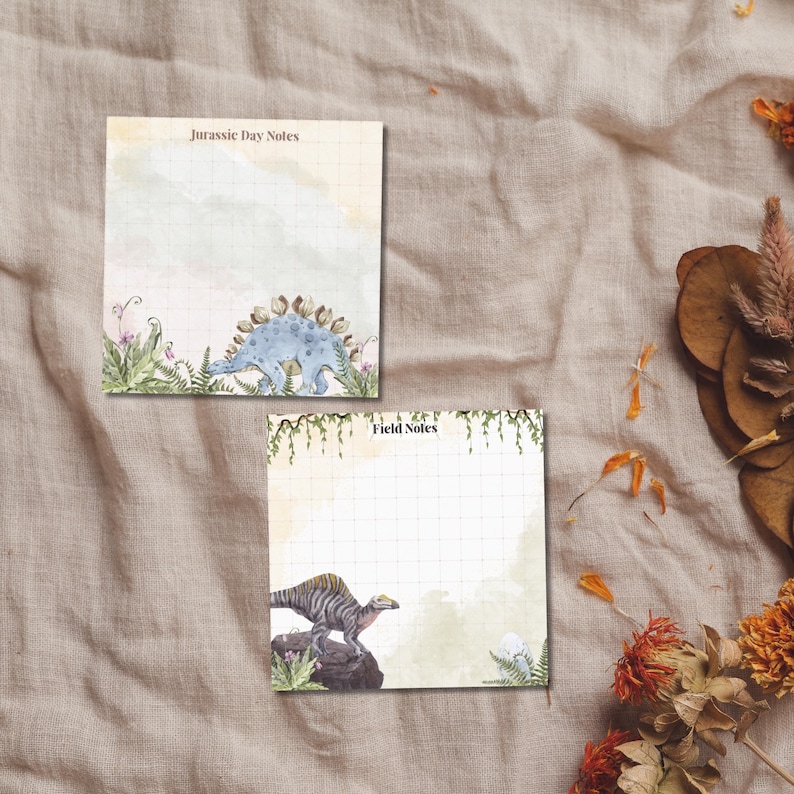Jurassic Notepad, Dinosaur Print, Printable Notepad, Cute Stationery ...