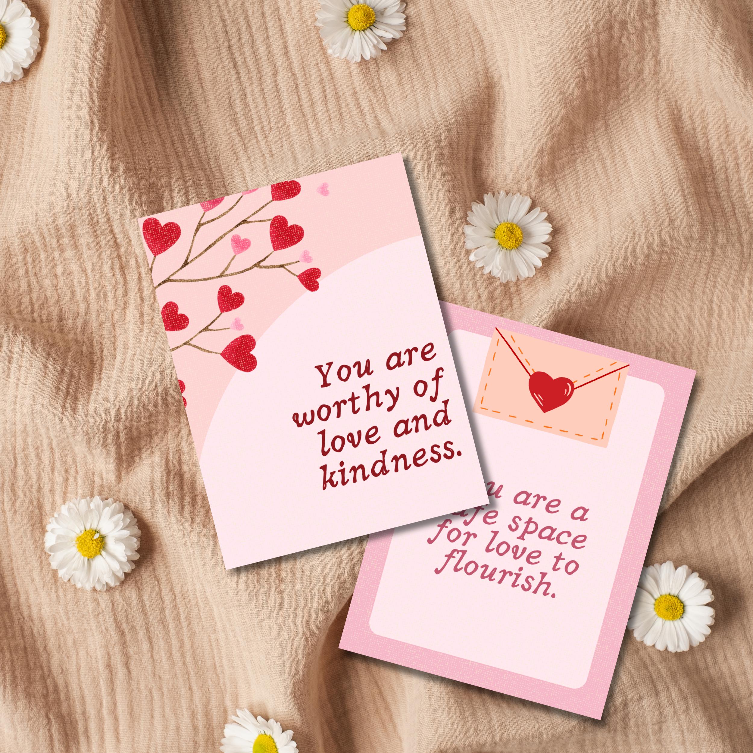 Valentines Positive Affirmation Cards, Affirmation Cards Printable ...
