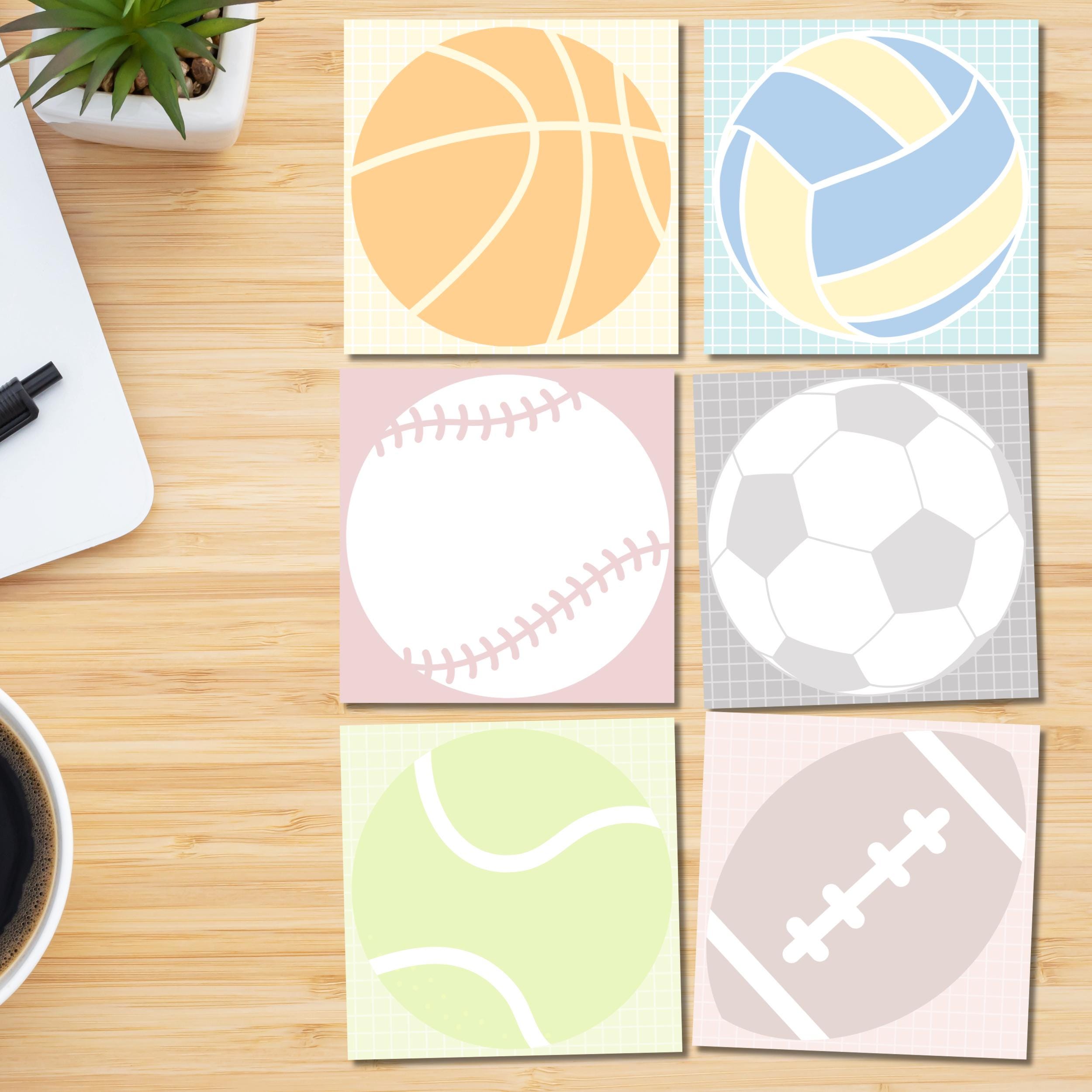 Ball Notepad, Printable Notepad, Cute Stationery, Kawaii Memo, Sticky ...