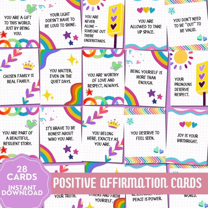 Pride Affirmations Cards - Etsy