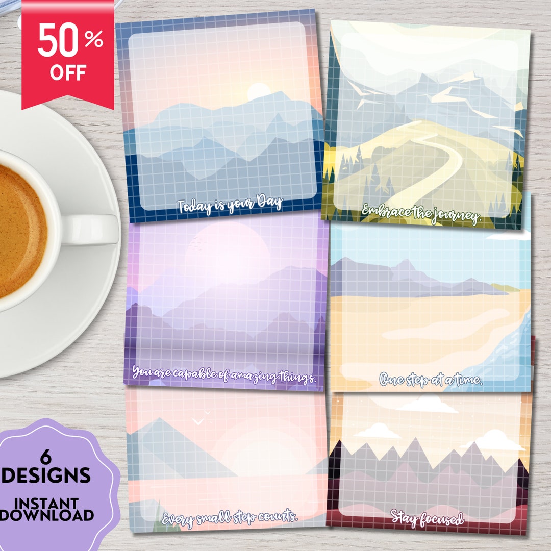 Printable Notepad, Kawaii Memo, Nature Printable Notepad , Cute ...