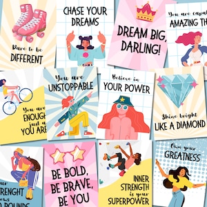 Positive Affirmation Cards Printable Girl Power, Positive Quotes ...