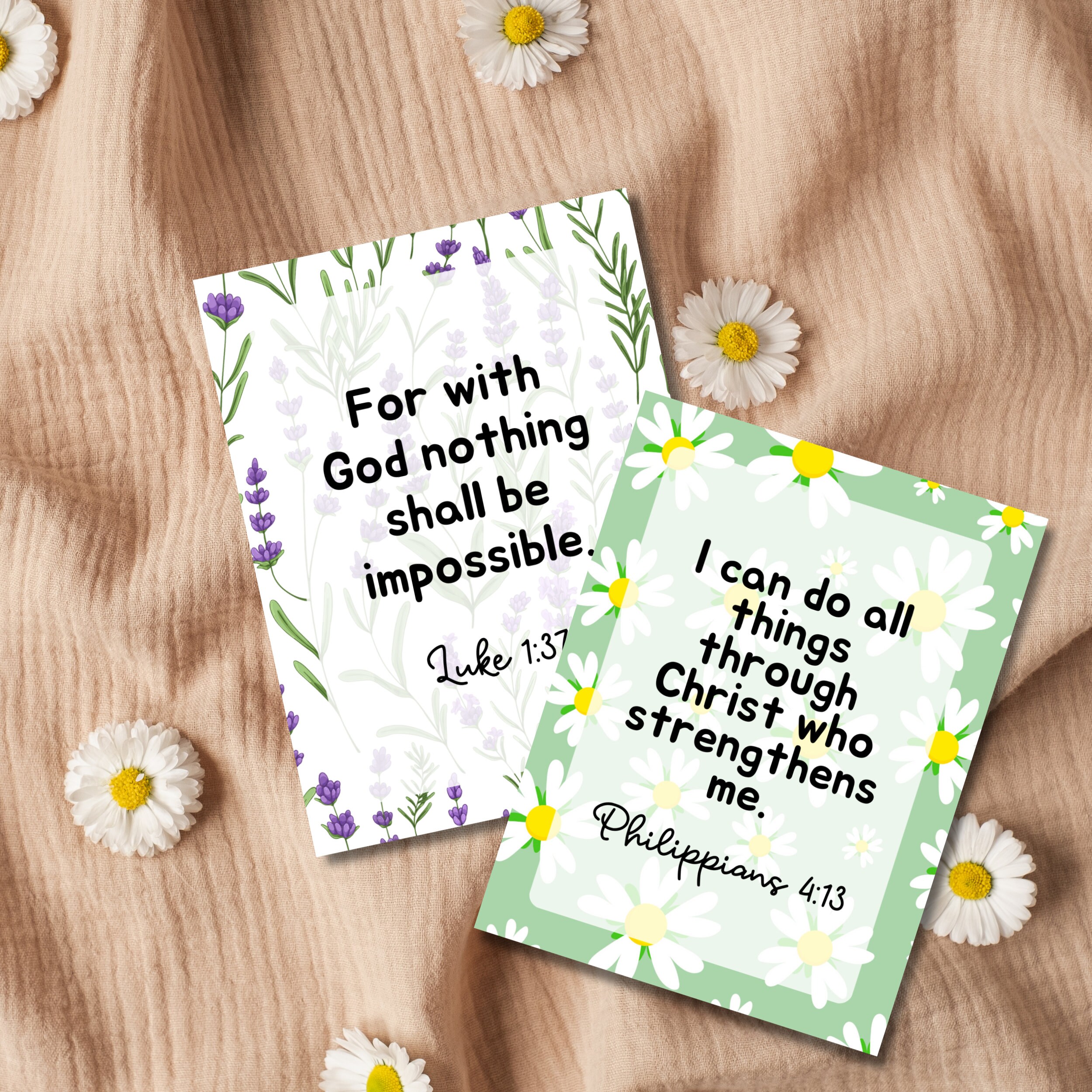 Bible Verses Positive Affirmation Cards Printable, Christian Motivation ...