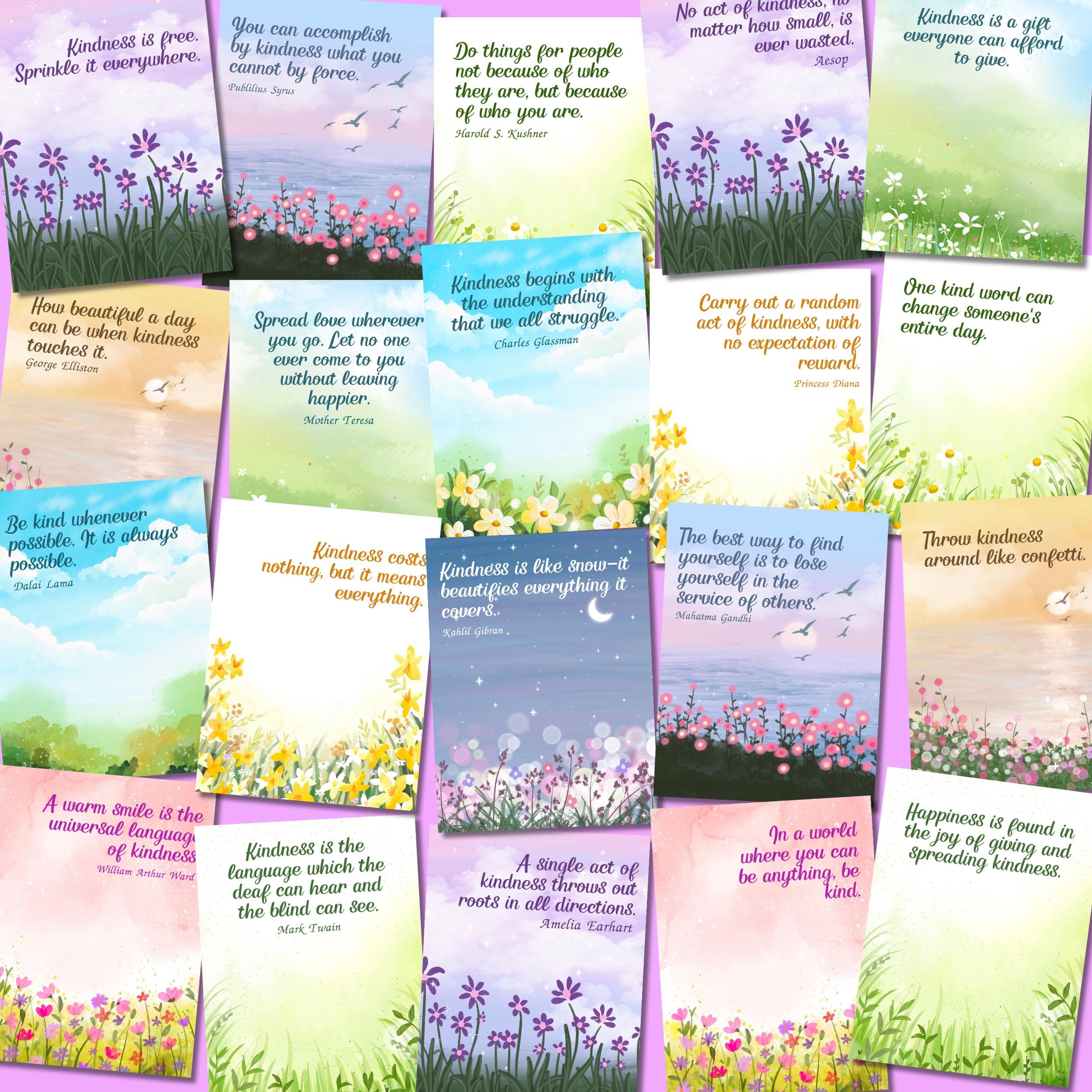 Kindness Quotes, Positive Affirmation Cards, Kindness Affirmation ...