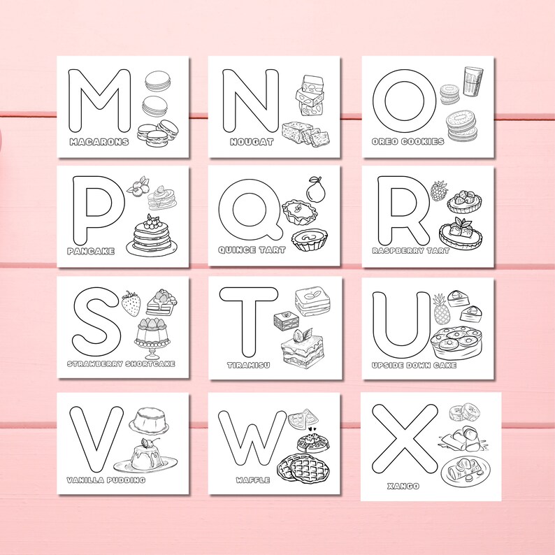 Alphabet Coloring Pages Dessert , Printable Worksheets for Kids ...