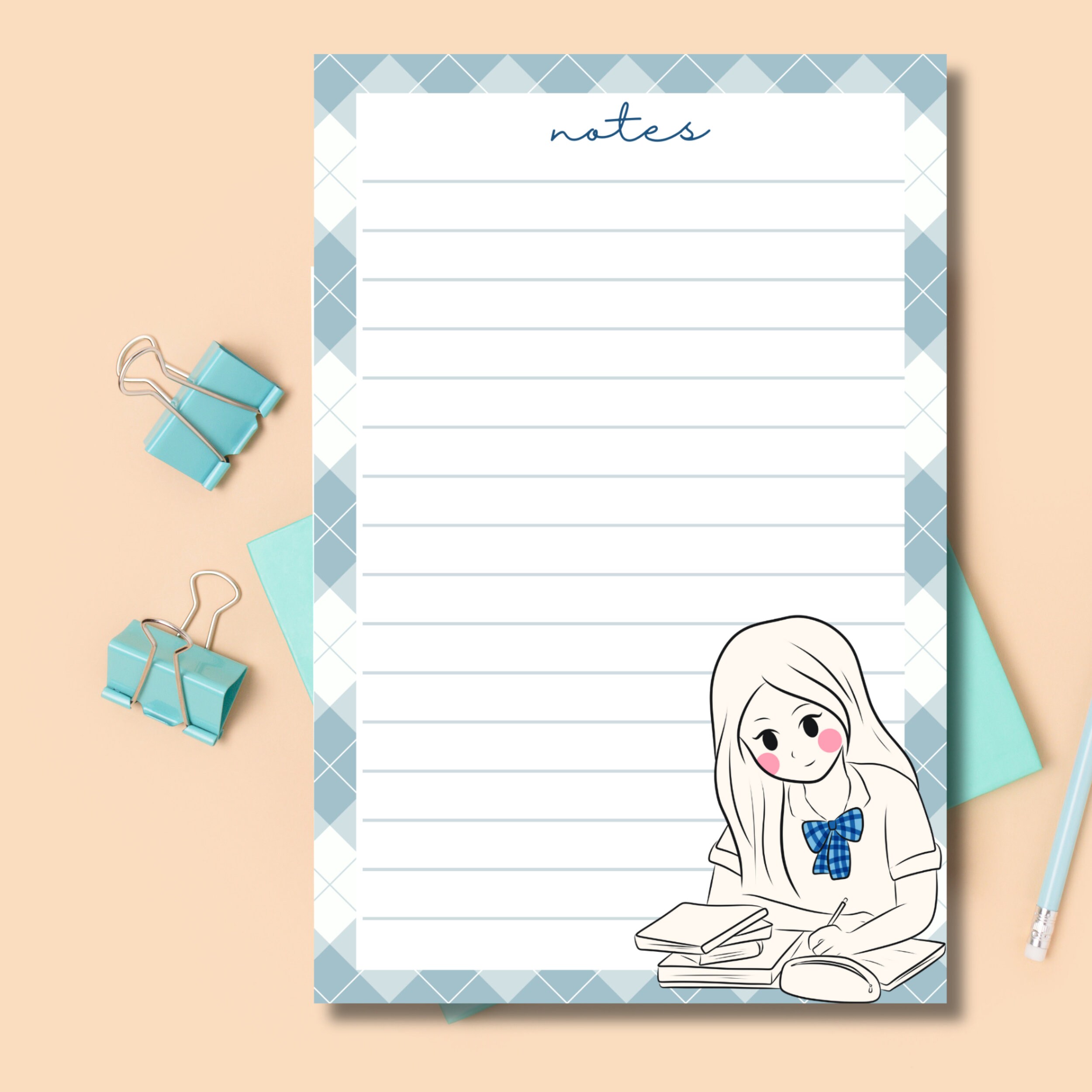 Printable Memo Pad , Student Printable Notepad , Study Notes Printable ...