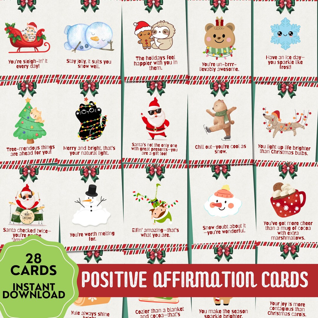 Fun Christmas Affirmation Cards, Positive Affirmation Card, Funny ...