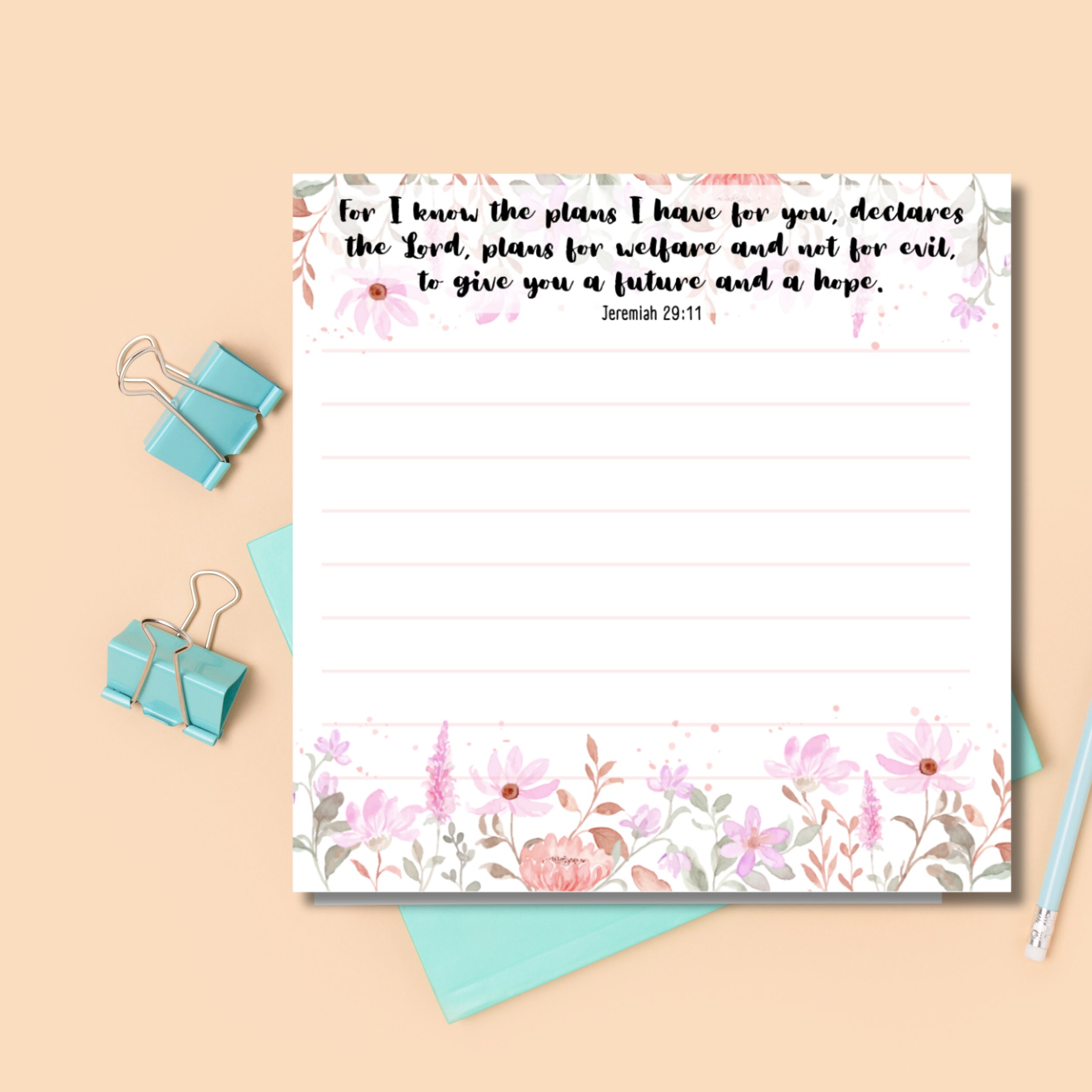 Printable Memo Pad , Christian Kawaii Memo Printable Notepad , Bible ...