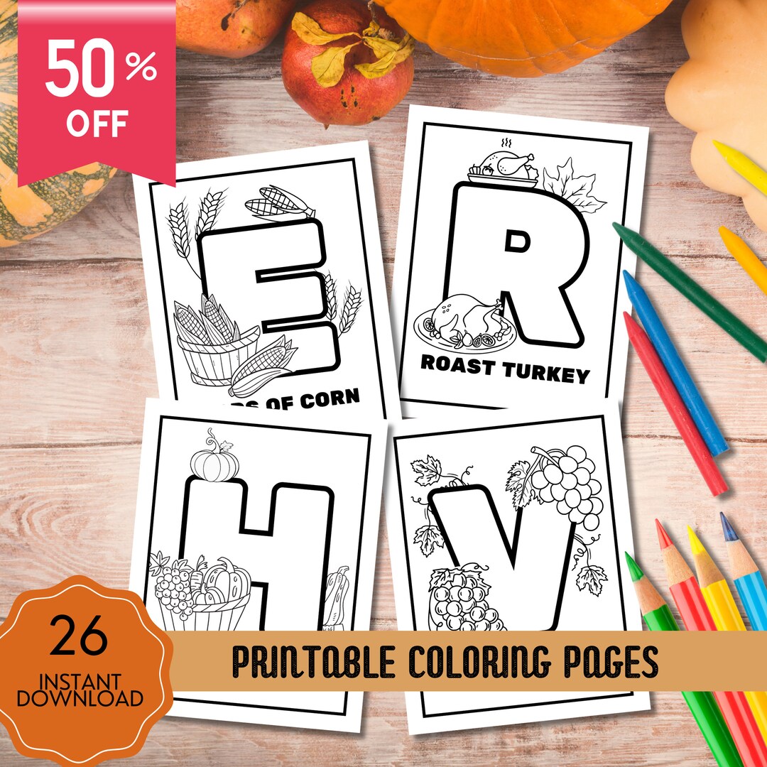 Thanksgiving Activity, Alphabet Coloring Pages, Printable Worksheets ...