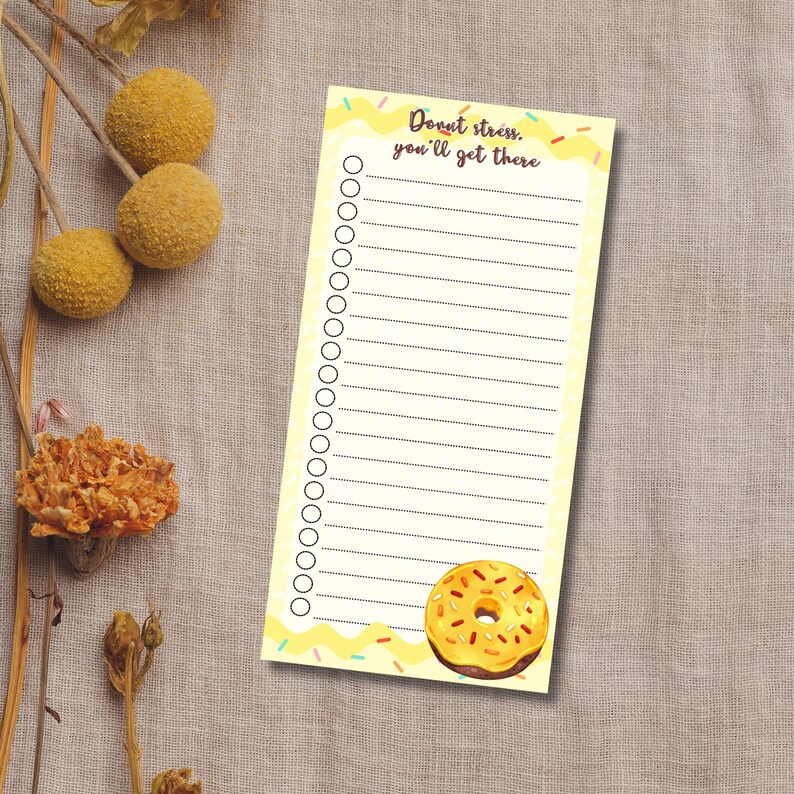 Donut to Do List, Printable Notepad , Kawaii Memo, to Do List, Cute ...