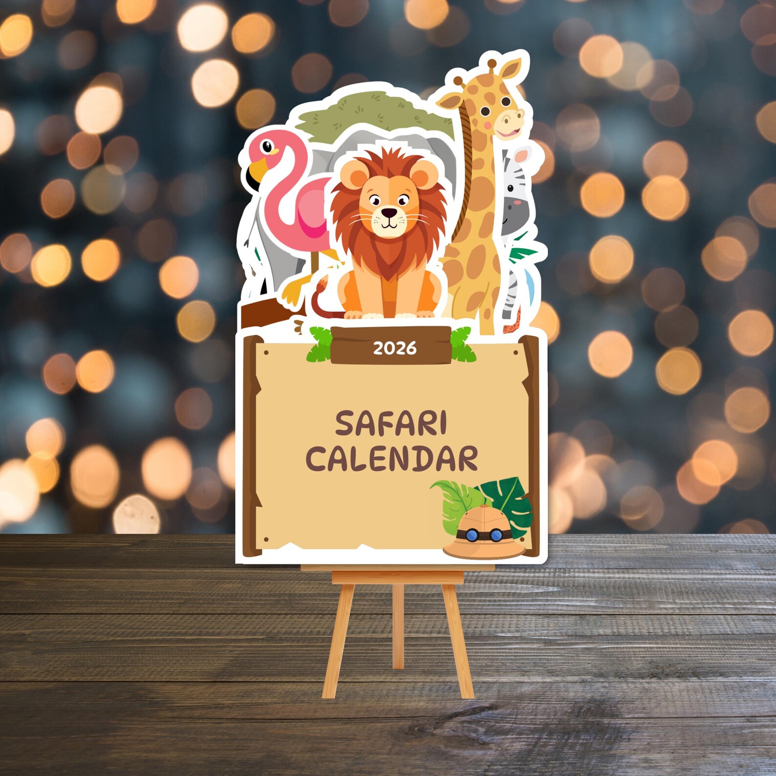 2026 Safari Calendar, 2026 Calendar, Printable Calendar, Cute Calendar ...