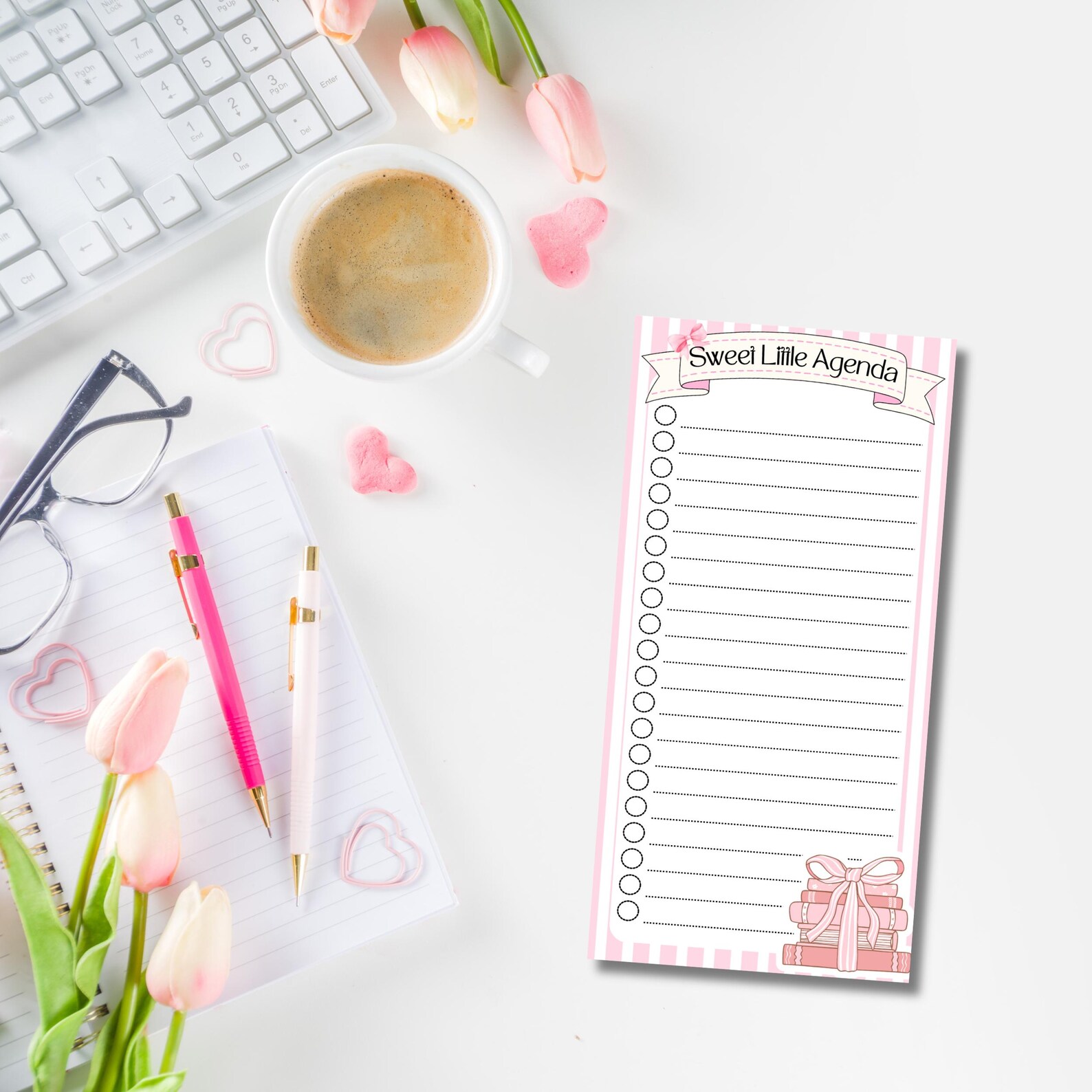 Coquette to Do List, Printable Notepad , Kawaii Memo, to Do List, Cute ...