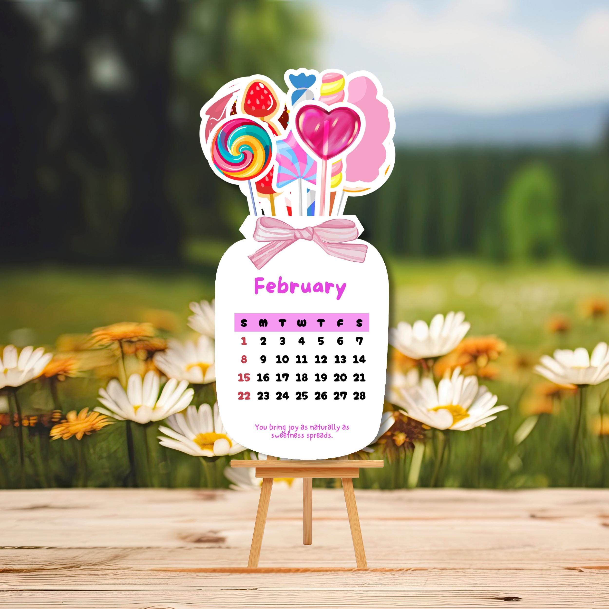 Candy Calendar, Printable Calendar, Cute Calendar, Calendar 2026 ...