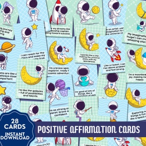 Positive Affirmation Cards, Astronaut Printable, Affirmation Card for ...