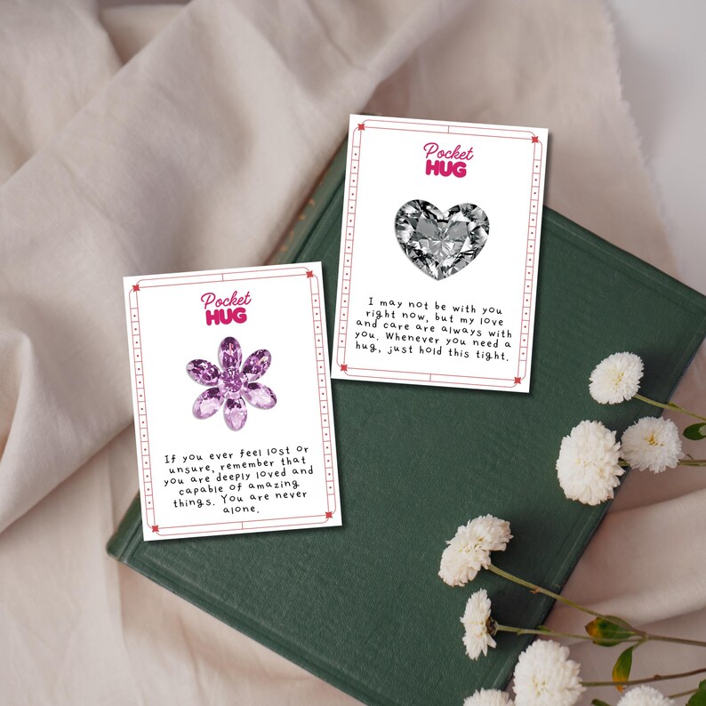 Heart Pocket Hugs Cards, Gem Pocket Hug, Pocket Hug Printable ...