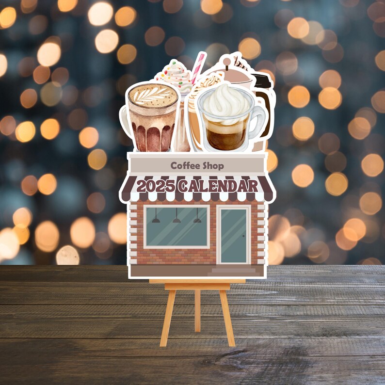 Coffee Calendar, Printable Calendar, Cute Calendar, Calendar 2025 ...