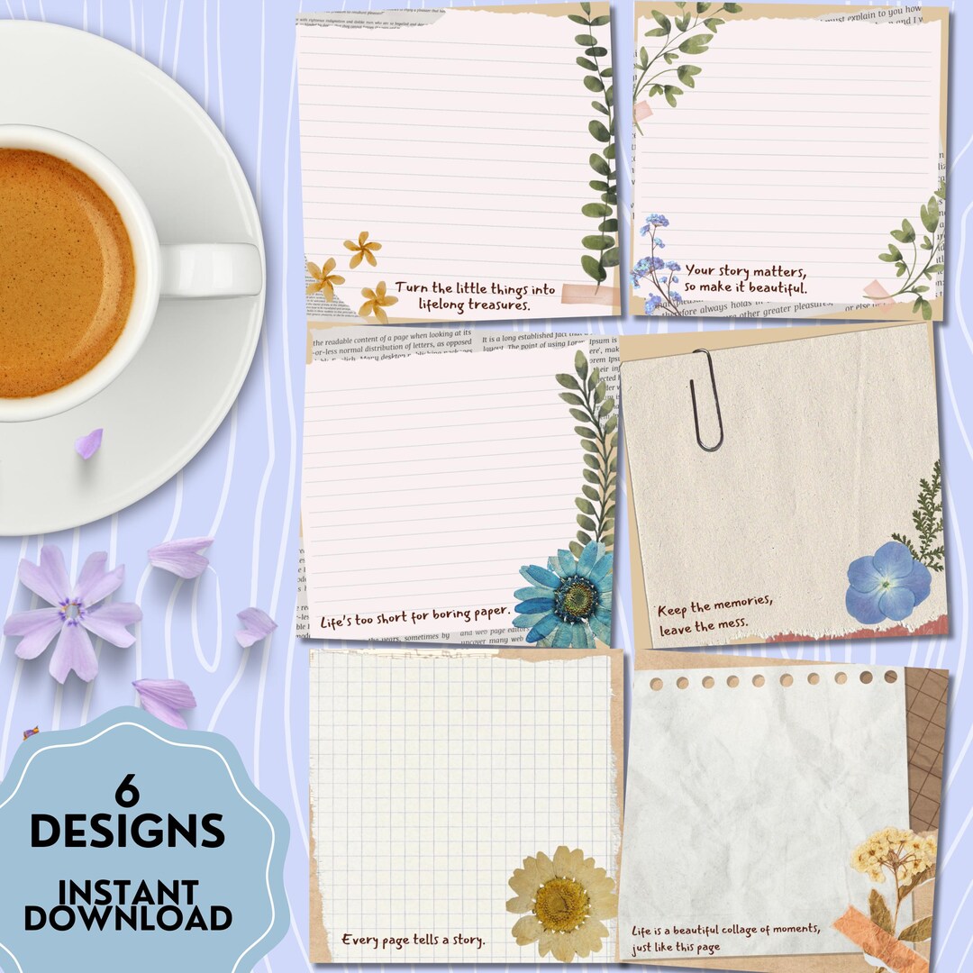 Scrapbook Prints, Printable Notepad, Positive Affirmation, Kawaii Memo ...