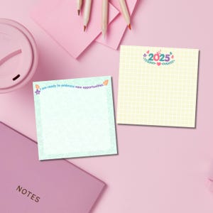 2025 Notepad, 2025 Memo, Printable Notepad, Kawaii Memo, New Year ...