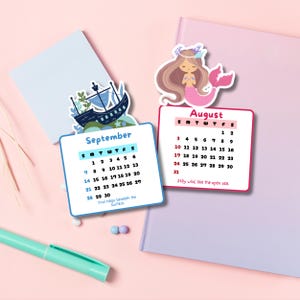 Mermaid Calendar, Printable Calendar, Cute Calendar, Calendar 2025 ...