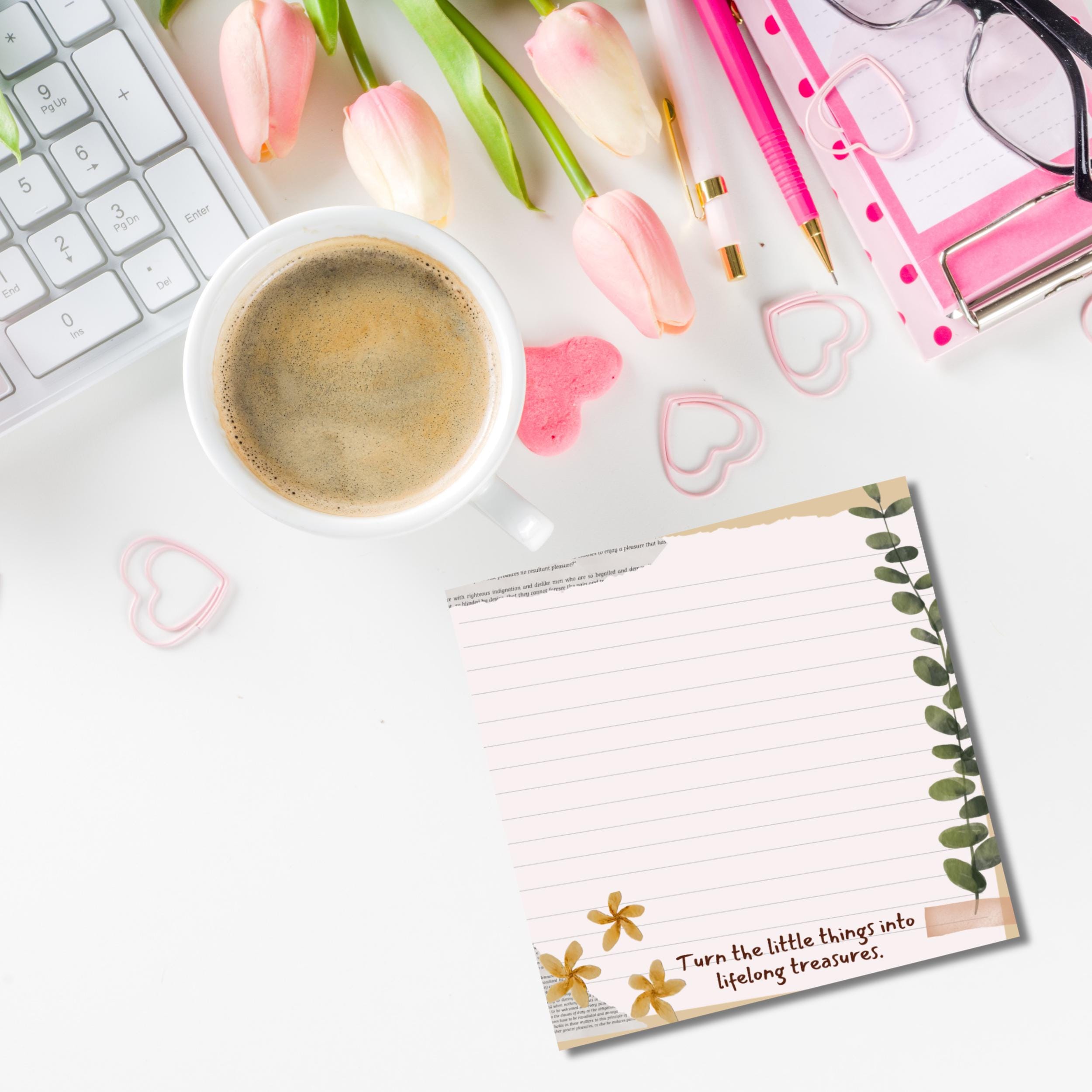 Scrapbook Prints, Printable Notepad, Positive Affirmation, Kawaii Memo ...