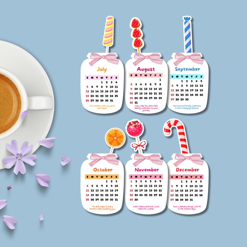 Candy Calendar, Printable Calendar, Cute Calendar, Calendar 2026 ...