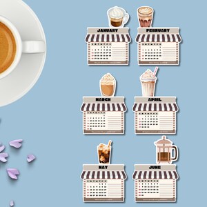 Coffee Calendar, Printable Calendar, Cute Calendar, Calendar 2025 ...