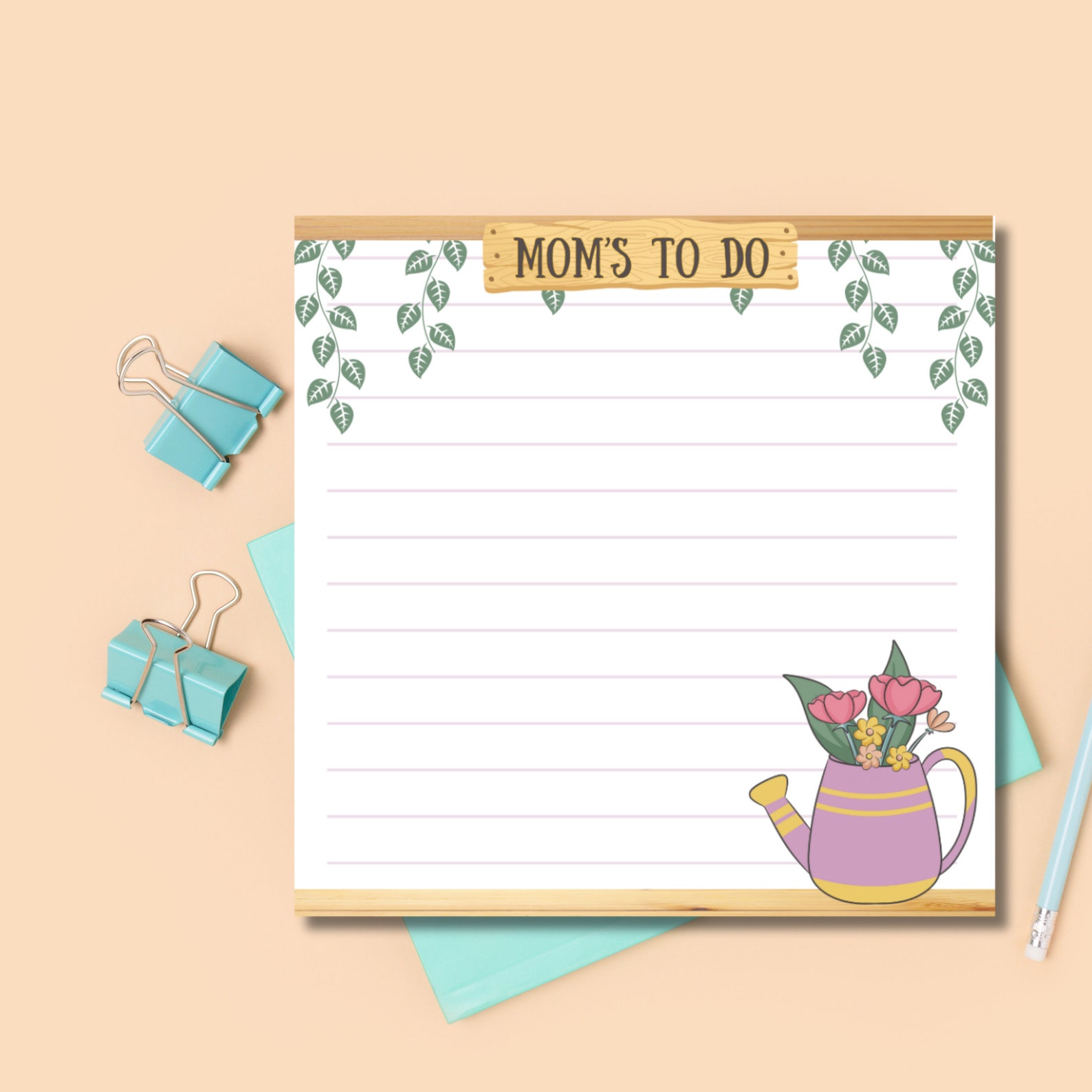 Mom Gift, Printable Notepad, Mother Printable Notepad, Printable ...
