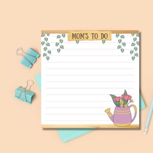 Mothers Day Printable Memo Pad , Mother Printable Notepad , Printable ...