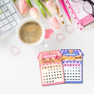 Dessert Shop Calendar, Printable Calendar, Cute Calendar, Calendar 2026 ...