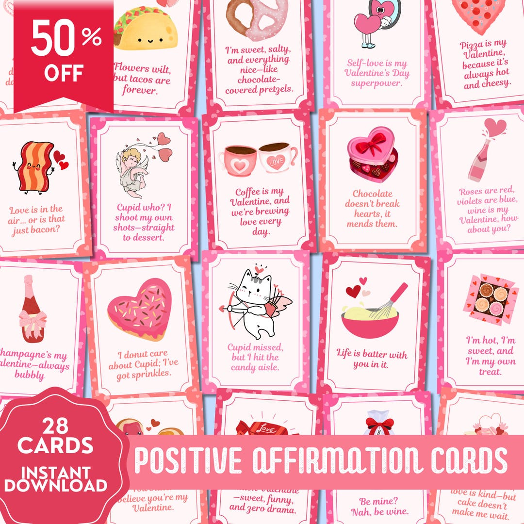 Funny Valentine Cards, Positive Affirmation Cards, Affirmation Cards ...