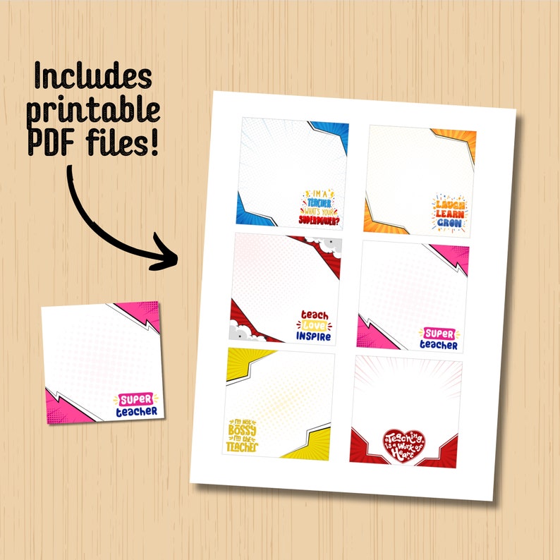 Teacher Printable Notepad, Teacher Memo Pad, Cute Notepad, Cute ...