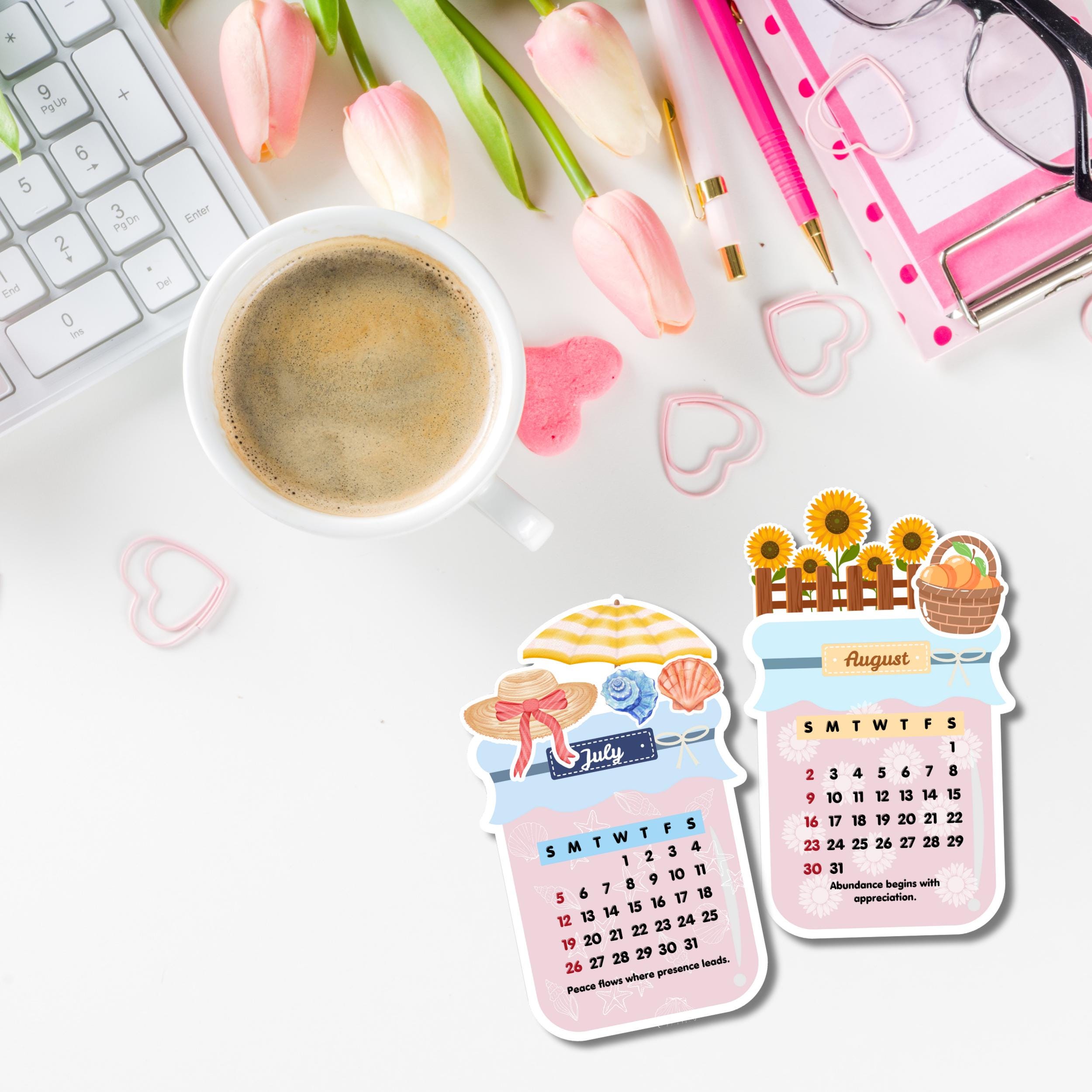 Seasons in a Jar, 2026 Calendar, Jar Calendar, Printable Calendar, Cute ...