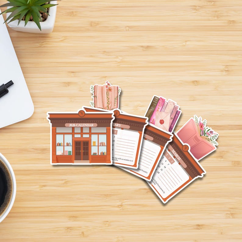 2026 Calendar, Book Lover Calendar, Printable Calendar, Cute Calendar ...