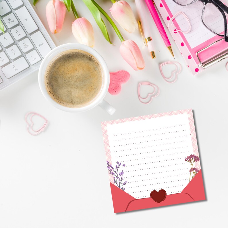Love Letter, Valentines Day Notepad, Love Letter Notepad, Printable ...